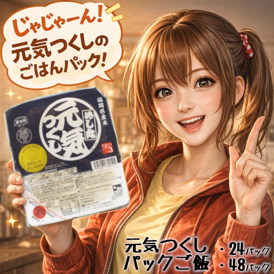 福岡ではおなじみの「金のめし丸元気つくし」がパックご飯になりました！ 食べきりサイズ お手軽 時短 炊きたて うまい ほかほかご飯 簡単 レンジご飯 非常食 備え 災害時 備蓄 ※離島・一部地域は追加送料がかかる場合があります。 元気つくし...