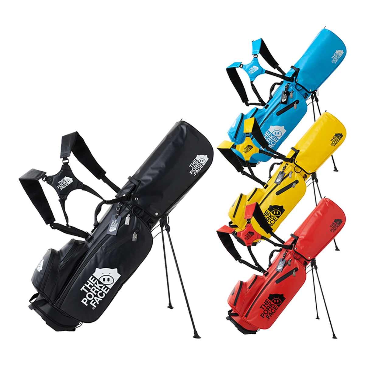 【ご注意】お客様都合（サイズが合わない、イメージが違う等）での返品及び交換はお受け出来ませんのでご了承下さい。商品説明 個性と機能性を兼ね備えた、存在感抜群のキャディバッグ。 汚れに強い撥水加工のターポリン素材を採用し、 突然の雨や汚れから...