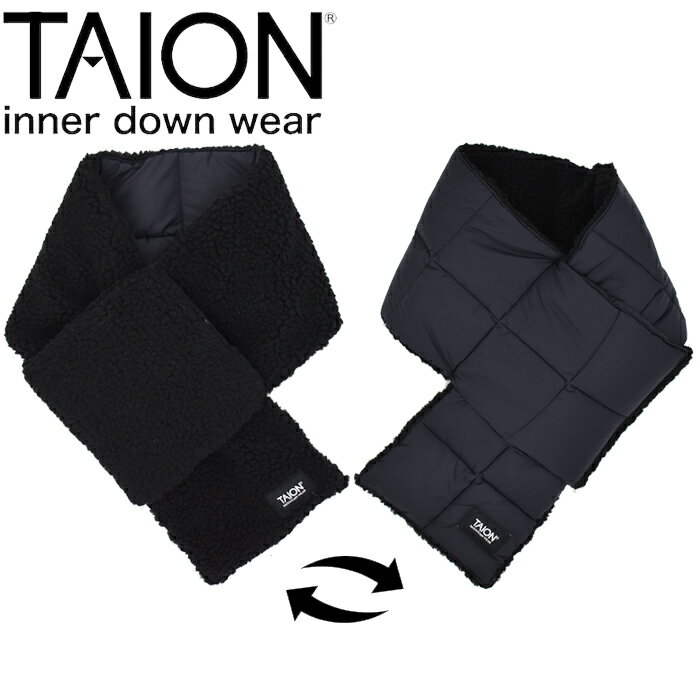 :: ABOUT ::　【TAION-201MT】 ■ブランド名/ライン TAION タイオン ■アイテム ダウンマフラー ■カラー/素材 BLACK×BLACK 表地：ナイロン100% 裏地：ポリエステル 100% ダウン95% フェザー...