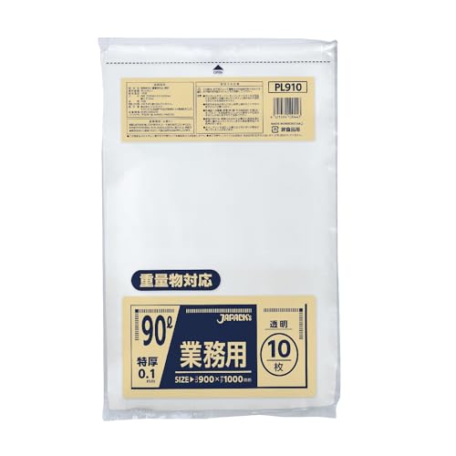 nill/90L/4521684100443・Size:90L・パッケージ個数:1・業務用90L・重量物対応・透明・10枚●破れにくく、丈夫な特厚タイプです。 ●厚みが0.1ミリ。かなりの厚手です。 ●二重シールで丈夫。 ●豊富に5サイズを...