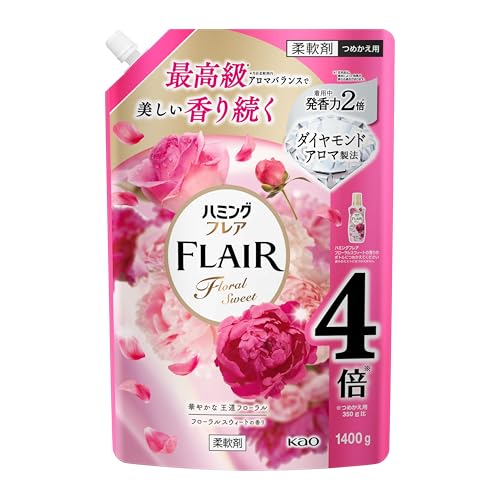 ピンク/つめかえ1400g/ー・パッケージ個数:1・着用中発香力2倍＊最高級＊アロマバランスで美しい香り続くダイヤモンドアロマ製法・華やかな王道フローラル フローラルスウィートの香り・香り12時間続く・極上の肌ざわり＊当社品比・シワ、毛玉、...