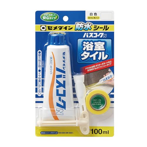 単品白/100ml/HJ-153・Size:100ml・パッケージ個数:1・スタイル:1本・原産国:日本・防水シール・浴室タイル【用途】 ●浴室や水まわりの防水・すき間補修に! ●浴槽(外側)と壁・洗面台と壁・タイル目地・配水管・シャワーヘ...