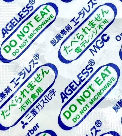 -/10個 (x 5)/-・パッケージ個数:1・ご家庭、菓子・料理教室など、手軽な少量パックです。各袋に酸素検知剤を同封しております。例：1Kgのペットフードに1個を目安に。　酸素吸収量：100ml　サイズ45mm×40mm　数量：50個（...