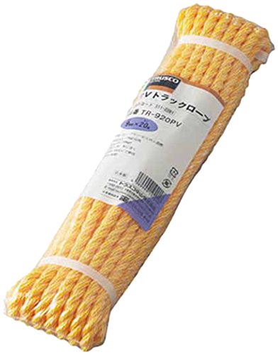 10mイエロー/9mm/TR-910PV・Size:9mmStyle:10m・パッケージ個数:1・色:黄・線径(mm):9・長さ(m):10・包装形態:シュリンクパック・質量(kg):0.45●3つ打●両端アイスプライス加工●トラックの荷締...