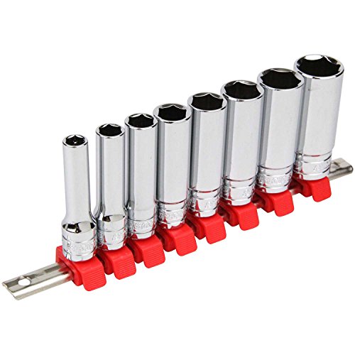 ディープ-/差込角9.5mm、セット:5/16・3/8・7/16・1/2・9/16・5/8・11/16・3/4インチ/SHS308DI・パッケージ個数:1・セット内容:5/16・3/8・7/16・1/2・9/16・5/8・11/16・3/4...