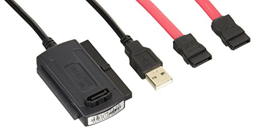 -/50センチメートル/USB-SATA/IDE・パッケージ個数:1・端子 : SATA 7ピン+15ピン/IDE44ピン/IDE40ピン(各メス) - USB2.0 A(オス)SATA/IDE → USB2.0 変換アダプタ