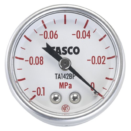 ー/ゲージ径φ40mm/TA142BP・パッケージ個数:1・圧力範囲:0~-0.1Mpa(0~-760mmHg)・外径:40φ・ゲージ取付ネジ径:1/8NPT(後ろ出し)・ケース:SUS304・ボールバルブは気密保持用になります。●横：4....
