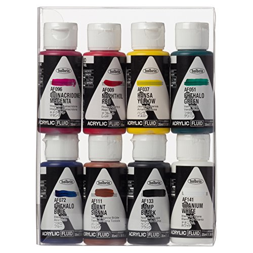 8色/35ml/AF191・パッケージ個数:1・【素材】顔料、アクリル樹脂液体なのに濃く鮮やか、なめらかで自在な描き心地の液状アクリル絵具 (Amazon.co.jpより)
