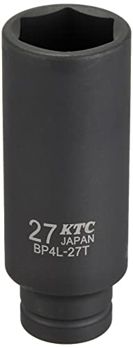 インパクトレンチブラック/対辺寸法(mm):27/BP4L27TP・Size:対辺寸法(mm):27・パッケージ個数:1・対辺寸法(mm):27・差込角(mm):12.7・全長(mm):100・ピン・リング付●狭い箇所にも使用しやすいディー...