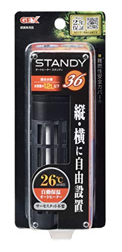 36Wブラック/無し/4972547027078・Style:36W・パッケージ個数:1・26℃自動保温オートヒーター商品紹介 ・水温を26℃に自動保温するサーモスタット不要のオートヒーターです。 ・従来の横設置に加え、縦設置も可能。 ・「...