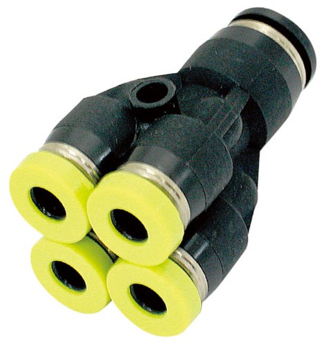 -/チューブ外径:6、8mm/PRG8-6・Size:チューブ外径:6、8mm・パッケージ個数:1・チューブ外径:直径8mm(カラー:赤色)×1口、直径6mm(カラー:黒色)×4口・穴径:直径3.5mm・主な材質:真鍮(ニッケルメッキ)、ポ...