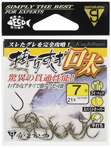 7号茶/号数:7/67-833・Size:号数:7Style:7号・パッケージ個数:1・号数:7・入本数:21警戒心の強い口太グレを攻略! 鋭利な鈎先がスレたグレをも即フッキング。魚の口元へのコンタクト性を最優先にした形状設計。鈎先には貫通...