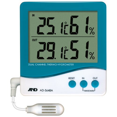 本体ホワイト/-/AD-5648A・Style:本体・パッケージ個数:1・測定範囲 内部温度:0~+50℃・測定範囲 外部温度:0~+50℃・測定範囲 湿度(内部):15~95%RH・測定範囲 湿度(外部):15~95%RH・最小表示:0....
