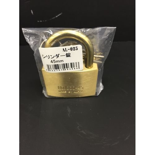 シリンダー錠-/幅45mm/AL-025・Size:幅45mm・パッケージ個数:1・ブランド:アルファ・製品型番:AL-025・梱包サイズ:6.5 x 5.3 x 1.7cm・梱包重量:164g信頼のブランド・・・アルファ南京錠