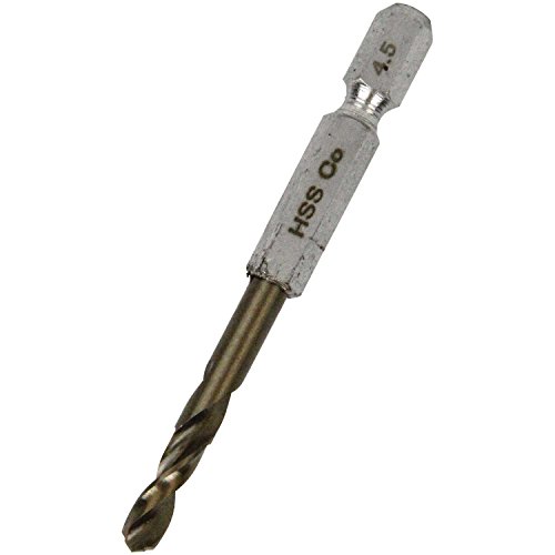 微短-/4.5mm/4.5mm・Size:4.5mmStyle:微短・パッケージ個数:1・サイズ:4.5mm・標準穴あけ可能厚:(ステンレス)1.0mm・(鉄)2.0mm・軸:六角軸6.35mm・使用電動工具:充電式インパクトドライバー・ド...