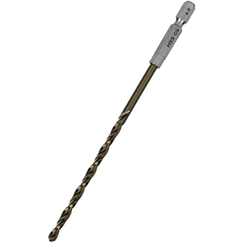 微長-/4.5mm/4.5mm・Size:4.5mmStyle:微長・パッケージ個数:1・サイズ:4.5mm・標準穴あけ可能厚:(ステンレス)1.0mm・(鉄)2.0mm・軸:六角軸6.35mm・使用電動工具:充電式インパクトドライバー・ド...