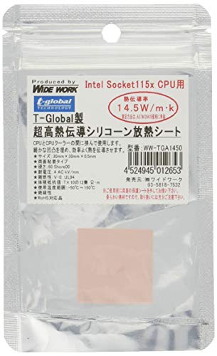 -/-/WW-TGA1450・パッケージ個数:1・CPUやGPU、エネルギー密度の高いLEDなどの高発熱部位の冷却を可能としております。・電気的には絶縁性を持った、柔軟性のある熱伝導材です。・熱伝導率: 14.5W/m・K(ASTM D54...