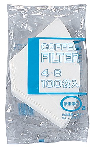 酵素漂白/4~6杯用/#816127・Size:4~6杯用・パッケージ個数:1・サイズ(約):幅13×奥行25×高さ4.5cm・素材・材質:紙・生産国:日本・カップ数:4~6杯用スタンダードな家庭用ペーパーフィルター。漂白タイプ