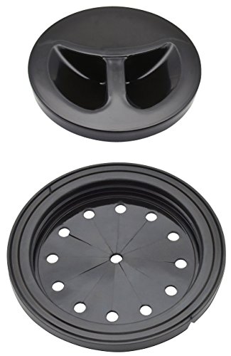 ブラック/Pack of 1/GA-PB005・Size:Pack of 1PatternName:セット・パッケージ個数:1・排水口のフタ直径:150ミリ×厚み:18.5ミリ、止水フタ直径:117.5ミリ×厚み20ミリ・素材・材質:エチレ...
