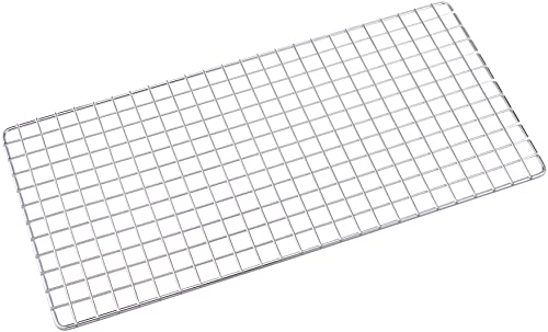 シルバー/大/DYK12001・Size:大・パッケージ個数:1・縦×横(mm):185×600・サイズ:大・本体重量(g):500・素材・材質:鉄・クロームメッキ・原産国:日本焼き鳥器用の焼網