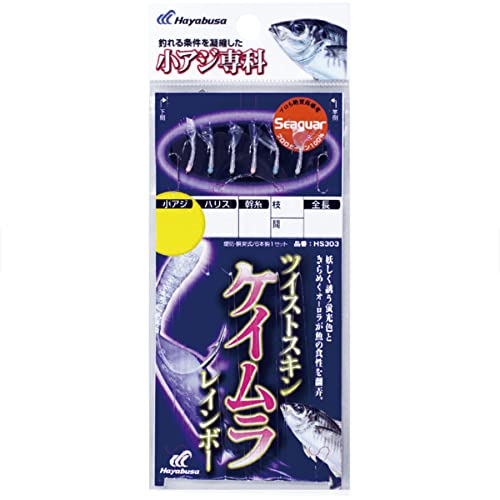 ケイムラレインボー/9-3/HS303・Color:ケイムラレインボーSize:9-3・パッケージ個数:1・針サイズ:9号・ハリス:3号・幹糸:5号・針数:6本・針仕様:小アジ針(白)■ケイムラスキン:柔らかスキンに特殊加工を施し、艶かしく...