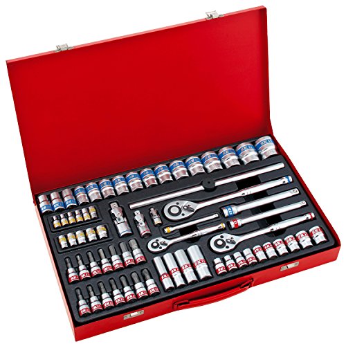 ソケットレンチセット単品グレー/差込角:6.3mm 9.5mm 12.7mm 65点/TS-2465M・Size:差込角:6.3mm 9.5mm 12.7mm 65点Style:ソケットレンチセット単品・パッケージ個数:1・材質:クロームバ...