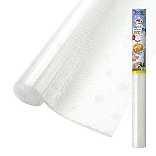 カンタン水貼りスノー柄/90cm/E1538・Style:カンタン水貼りPatternName:ホワイトスノー・パッケージ個数:1・【断熱】窓ガラスに貼ることで窓ガラスの熱の伝わりを抑えます。3層シートの約3.5mmの空気層でグーンと暖房効...