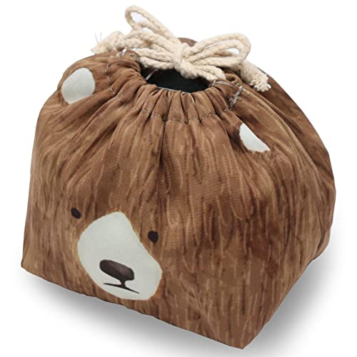 クマ/15.5×11×17 （絞った状態）cm/KT-KAO-KUMA・PatternName:くま・パッケージ個数:1・ポリエステル、アルミ蒸着生地、PE樹脂、綿・生産国:中国かわいい動物のおかおのお役立ちランチ巾着。 内側はアルミ縫製で...