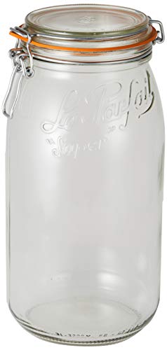 透明/3L/940006・パッケージ個数:1・本体サイズ:直径×高さ(mm) 140×285・重量(g):1407・材質:パッキン材質:天然ゴム ガラス・生産国:フランス・容量(cc) 3000入数：1個 ガラスビンに食材を入れ保存する方法...