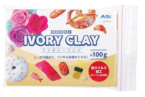 アイボリー/-/23314・パッケージ個数:1・セット内容：本体×1・材質：でんぷん他・重量：110g・サイズ：約100×10×130mm・不透明●不透明。●しっかり固まりリアルな表現ができる！●食品サンプル作成向きの樹脂風粘土。●パッケー...