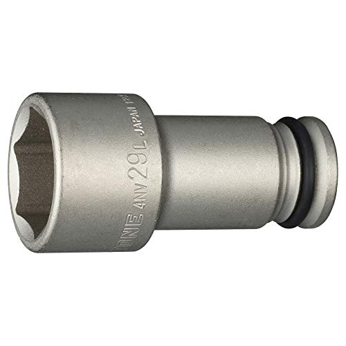 -/4NV-29L:二面幅:29mm/4NV-29L・Size:4NV-29L:二面幅:29mm・パッケージ個数:1・全長(mm):80・差込角(mm):12.7・対辺寸法(mm):29●無電解メッキのインパクト用ソケットです。