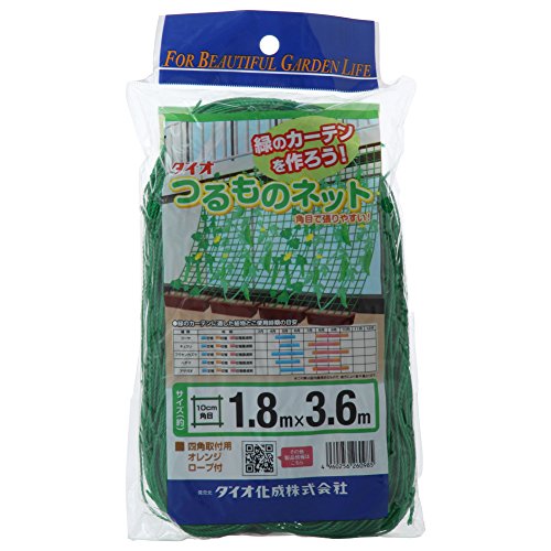 グリーン/1.8×3.6m/1.8X3.6m ミドリ・Size:1.8×3.6mColor:グリーン・パッケージ個数:1・目合い:約10cm目グリーンカーテンに適したサイズ。菜園・軒下で使用し易いサイズです。