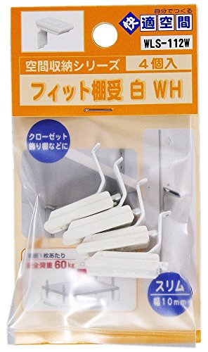 棚受白×白カバー付/4個入/WLS-112W・Color:白×白カバー付Size:4個入Style:棚受・パッケージ個数:1・材質:ステンレス(SUS304) ホワイト焼付塗装 樹脂部:エラストマー樹脂・製造国:日本・幅:10mm・棚板1枚...