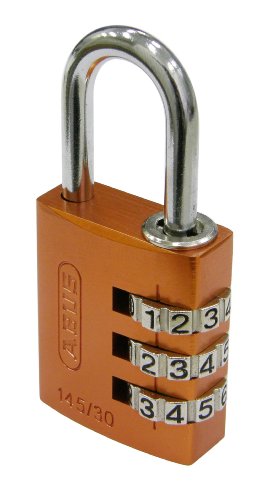 南京錠オレンジ/30mm/145-30・パッケージ個数:1・サイズ:30・ダイヤル可変段数:3桁可変ダイヤル/
