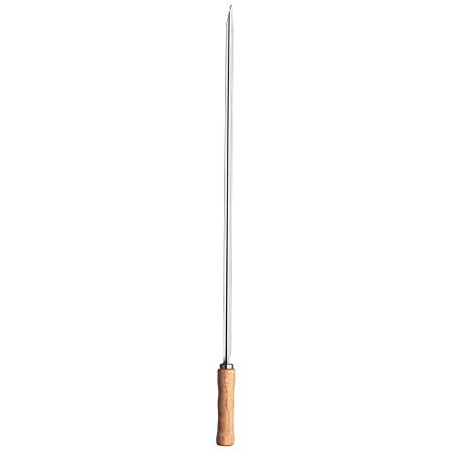 シルバー/65cm/26417/065・Size:65cmPatternName:単品(シングル)・パッケージ個数:1・■サイズ：全長650 串部分512 太さ11mm・■重量:140g・■材質：ステンレス、木　■生産国：ブラジル・■小さめ...