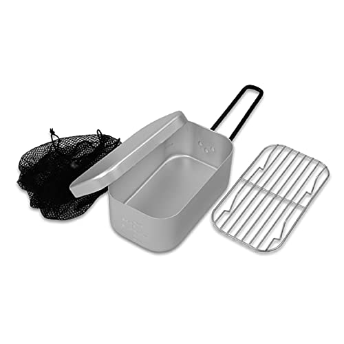 底網・収納袋付きグレー/0.9 L/MESS-SET・Style:底網・収納袋付き・パッケージ個数:1・[本体サイズ]幅17.5×奥行7.5×高さ10.5cm　重量200g・[材質]アルミニウム・[原産国]中国・89329キャンパーズコレク...