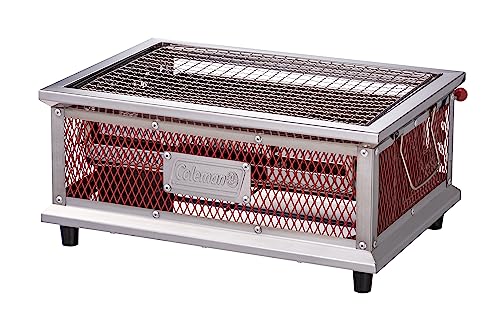 レッド/FF/2196280・パッケージ個数:1・【使用シーン】アウトドア・キャンプ・BBQで活躍する、焼網の高さで火力の調節が可能な卓上グリルです。・【コンパクトサイズ】テーブルに置いて使用できるので、食卓を囲みながらみんなでBBQを楽し...