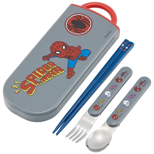 スパイダーマン/-/TACC2AG-A・Color:スパイダーマンPatternName:トリオセット・パッケージ個数:1・サイズ:スプーン・フォーク=長さ13cm/箸=16.5cm/ケース=幅20.6×奥行8.2×高さ1.7cm・生産国:...