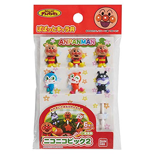 アソートピック/-/2510730・パッケージ個数:1・内容量:6本入(6種各1本)・重量:約12.5g・材質:ABS樹脂アンパンマン ニコニコピック2。