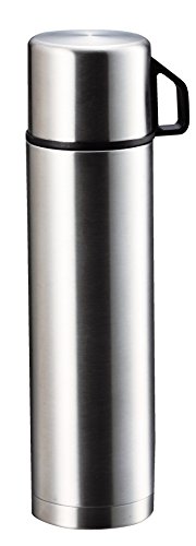 ワンタッチシルバー/750 ml/H-6827・Size:750 ml・パッケージ個数:1・製品サイズ:(約)幅95×奥行75×高さ290mm・重量:(約)500g・材質:内びん/ステンレス鋼、銅部/ステンレス鋼、コップ/ポリプロピレン、中...
