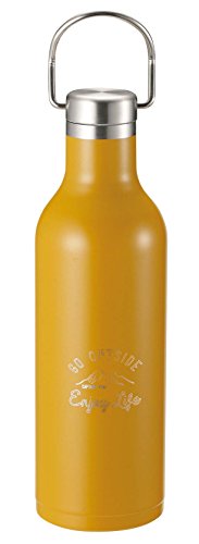 直飲みイエロー/480 ml/UE-3426・Color:イエローPatternName:単品・パッケージ個数:1・素材:内びん:ステンレス銅 胴部:ステンレス銅 口金:ステンレス銅 ふた栓:内側/ポリプロピレン、外側・ハンドル/ステンレス...