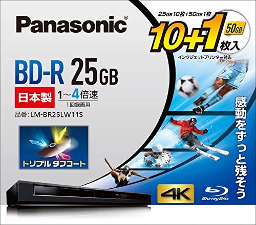 -/-/LM-BR25LW11S・パッケージ個数:1・? 25GB×10枚のセットに50GBディスクを1枚プラス・?長期保存に優れた当社独自の「トリプルタフコート」を採用・?厳しい品質管理と一貫生産による信頼の「日本製」ディスク25GB×1...