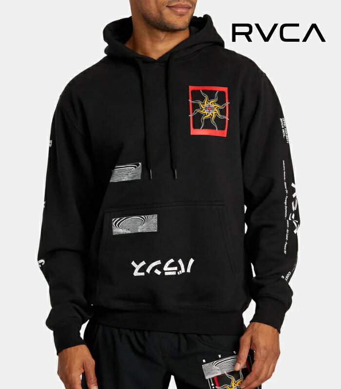 RVCA ルーカ メンズ パーカー フーディ スウェット RVCA ANPのブランディングを全体にあしらった、心地のよいスポーティなパーカー。柔らかいコットンとポリエステルの混紡素材で作られており、内側に起毛フリースが施されています。くつろ...