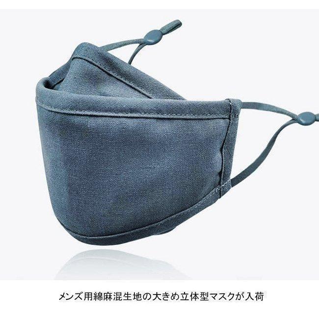 マスク メンズ 大きめ 布マスク 綿麻混 大きいサイズ 洗える リネン 3D立体 3面構造 無地 防塵 コットン 蒸れない ソフト 通気性 シンプル 男性用 マスク 花粉 咳 風邪予防 カラバリ ノーズフィッター フィルター 切り替える 暖...
