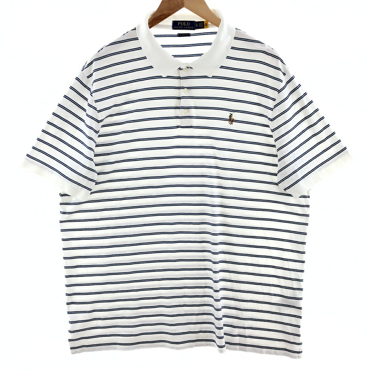 商品詳細 ブランド・Ralph Lauren・ラルフローレン・ 特徴・レギュラーカラー・半袖・ モデル/形状・POLO RALPH LAUREN CLASSIC FIT・半袖 ボーダー ポロシャツ・ 素材・コットン:100%・ 色・ホワイト...