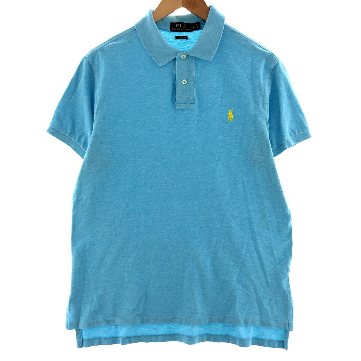 商品詳細 ブランド・Ralph Lauren・ラルフローレン・ 特徴・レギュラーカラー・半袖・ゴープコア・ モデル/形状・POLO RALPH LAUREN CUSTOM FIT・半袖 ポロシャツ・ 素材・コットン:100%・ 色・ブルー系...