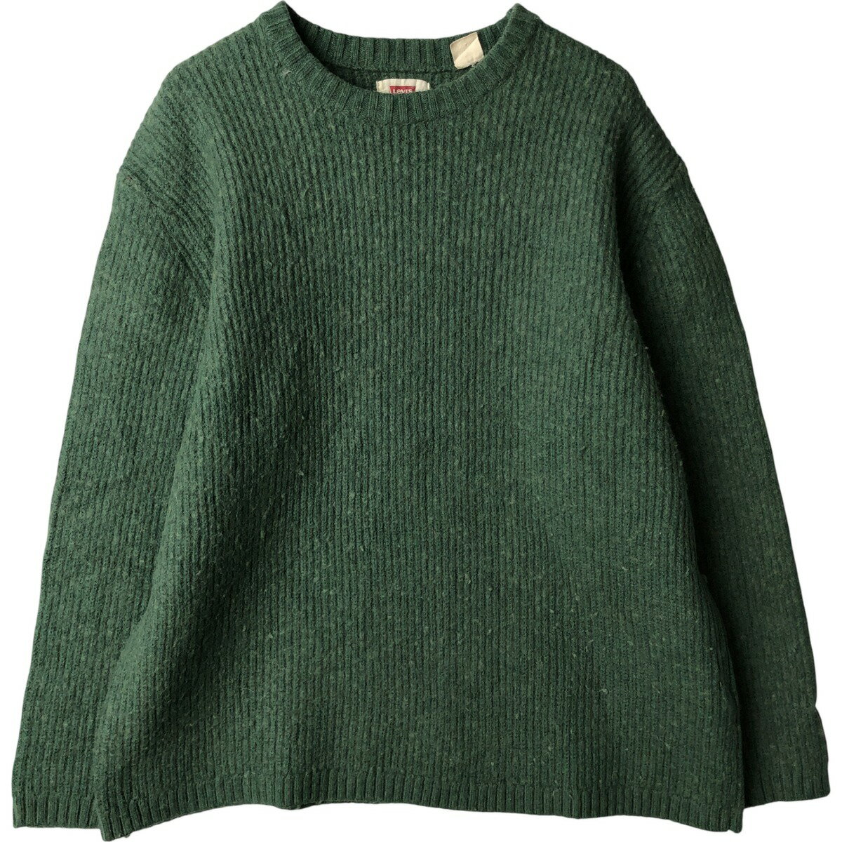 商品詳細 ブランド・Levi's・リーバイス・ 特徴・クルーネック(丸首)・長袖・リブ編み・ モデル/形状・RELAXED・ウールニットセーター・ 素材・ウール:80%・ナイロン:20%・ 色・グリーン系 緑色・ 柄・無地・ 生産国・中国製...