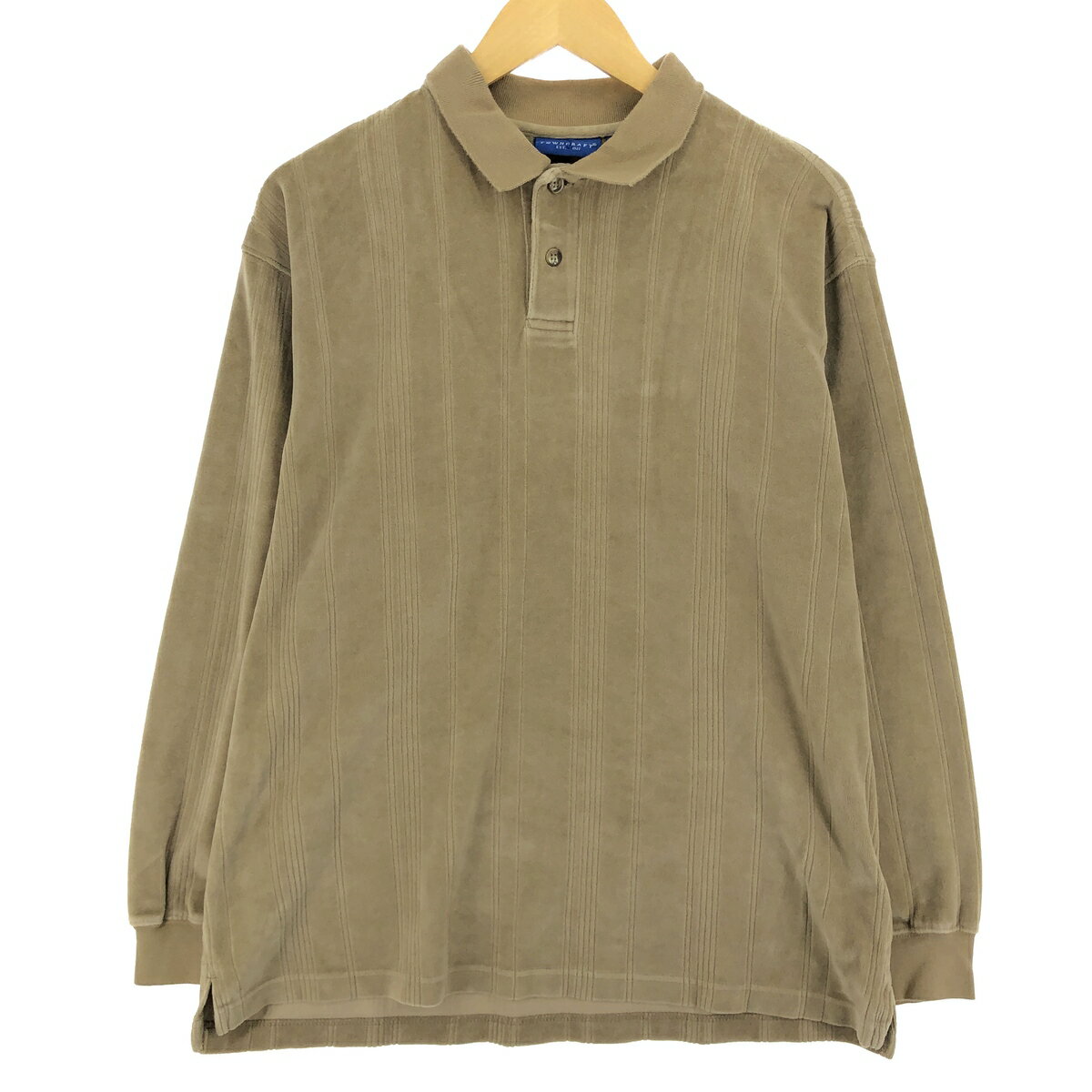 商品詳細 ブランド・TOWN CRAFT・タウンクラフト・ 特徴・レギュラーカラー・長袖・ベロア・ヴィンテージ・ モデル/形状・長袖 ポロシャツ・ 素材・コットン:80%・ポリエステル:20%・ 色・ベージュ系 ブラウン・ 柄・無地・ 生産...