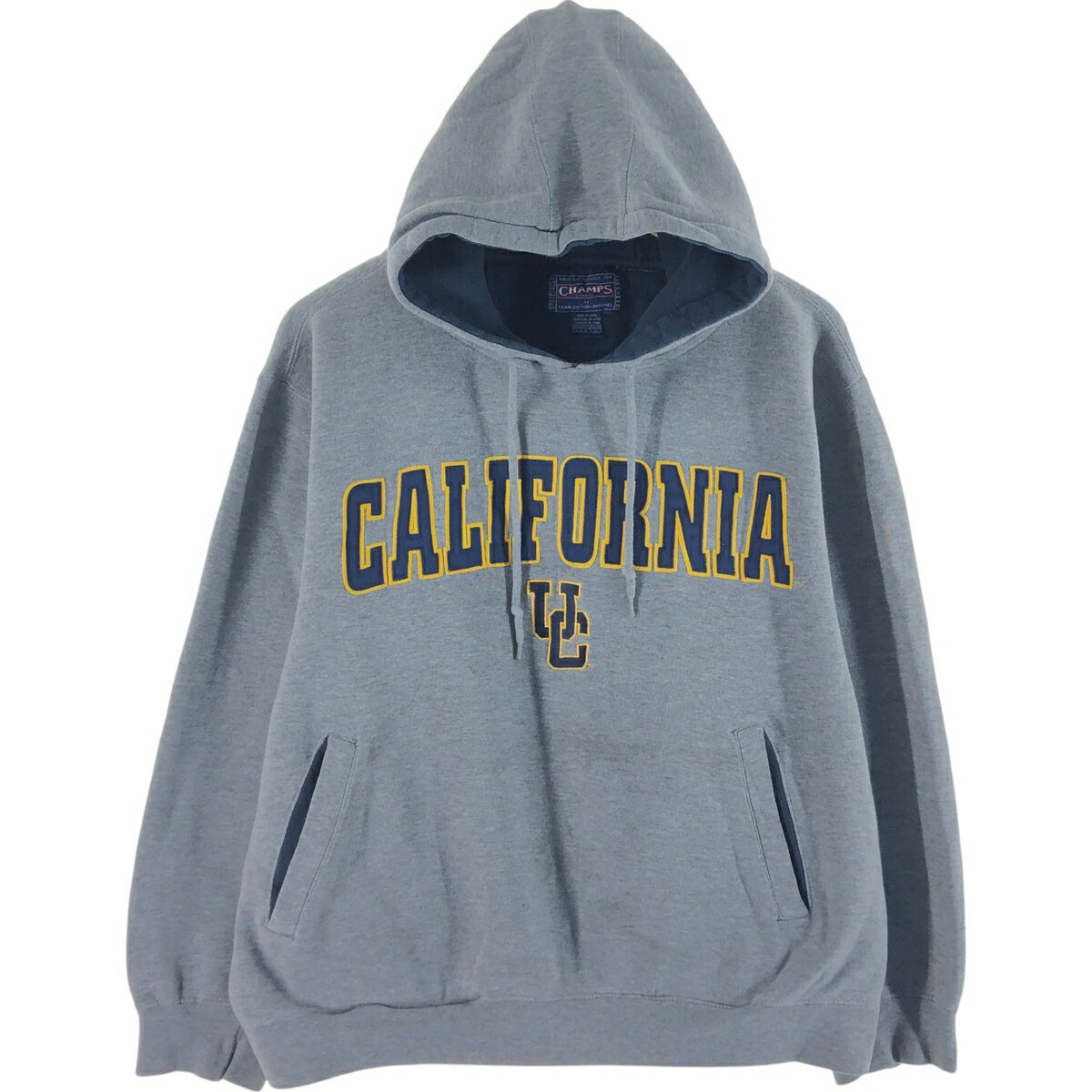 商品詳細 ブランド・CHAMPS・ 特徴・長袖・プルオーバー・短丈ショート丈・ モデル/形状・カレッジ スウェットプルオーバーパーカー・ 素材・不明・ 色・グレー系 灰色・ 柄・パッチ・ 生産国・中国製・ 年代 サイズ・表記サイズ:L・着丈...