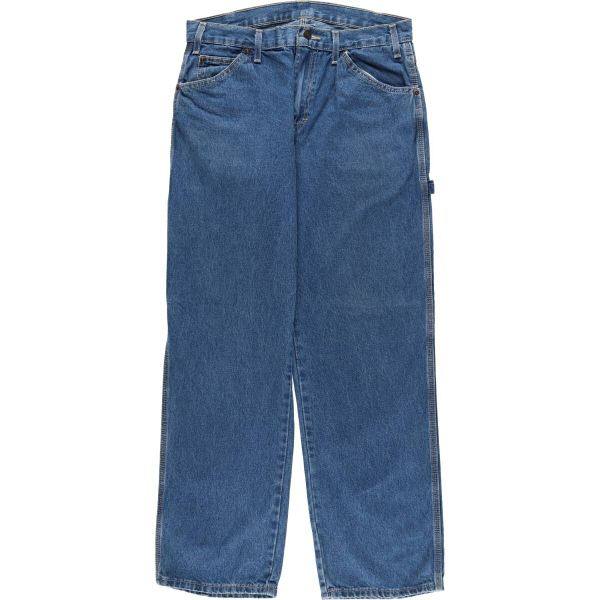 商品詳細 ブランド・Dickies・ディッキーズ・ 特徴・ジッパーフライ・スパナポケット・ワイドパンツ・ハンマーループ・ モデル/形状・デニムペインターパンツ・ 素材・コットン:100%・ 色・ブルー系 青色・ 柄・ロゴパッチ・無地・ 生産...